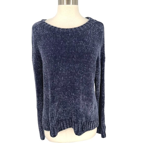 Cupio Sweaters Cupio Chenille Crewneck Sweater Blue Size Medium Poshmark